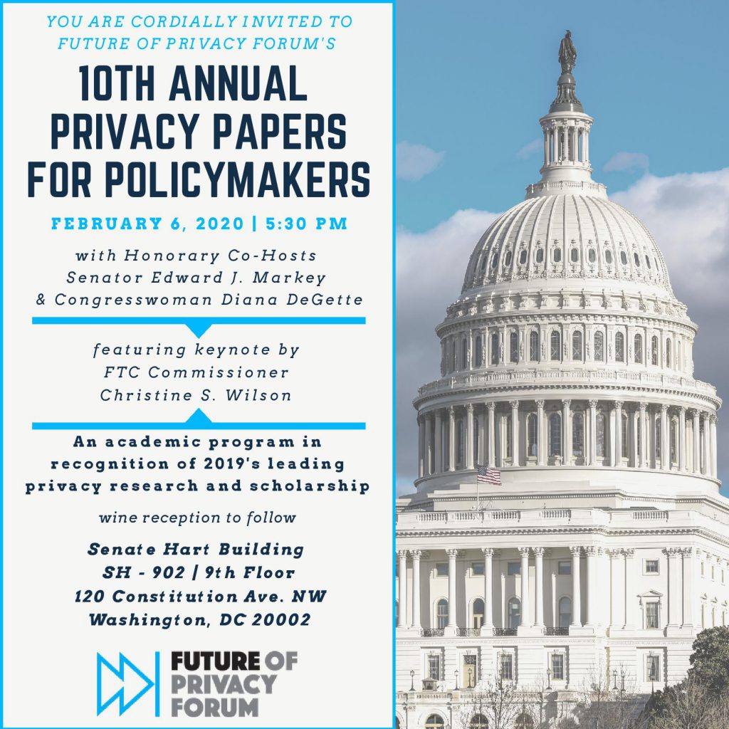 10th Annual Privacy Papers for Policymakers