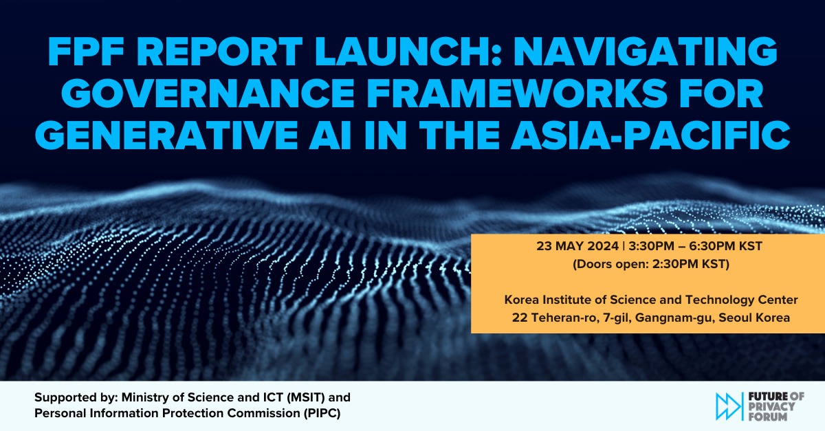 Report Launch: Navigating Governance Frameworks for Generative AI in ...